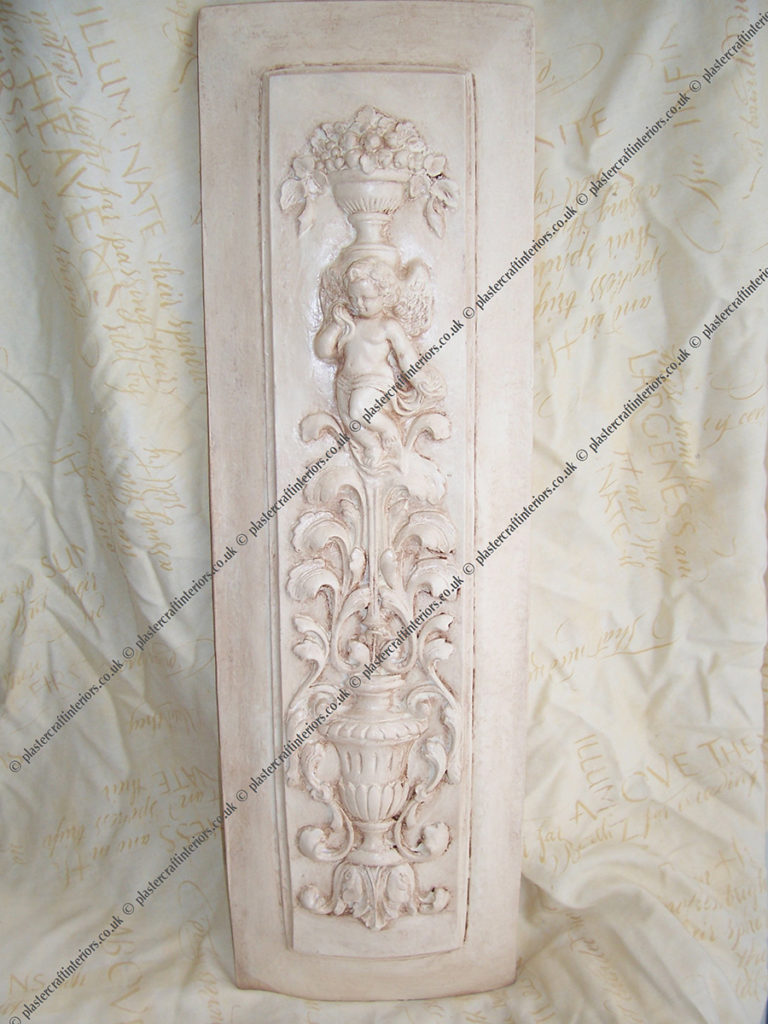 1 Architectural Large Cherub Angel Ornate Plaster Wall Plaque Very ...