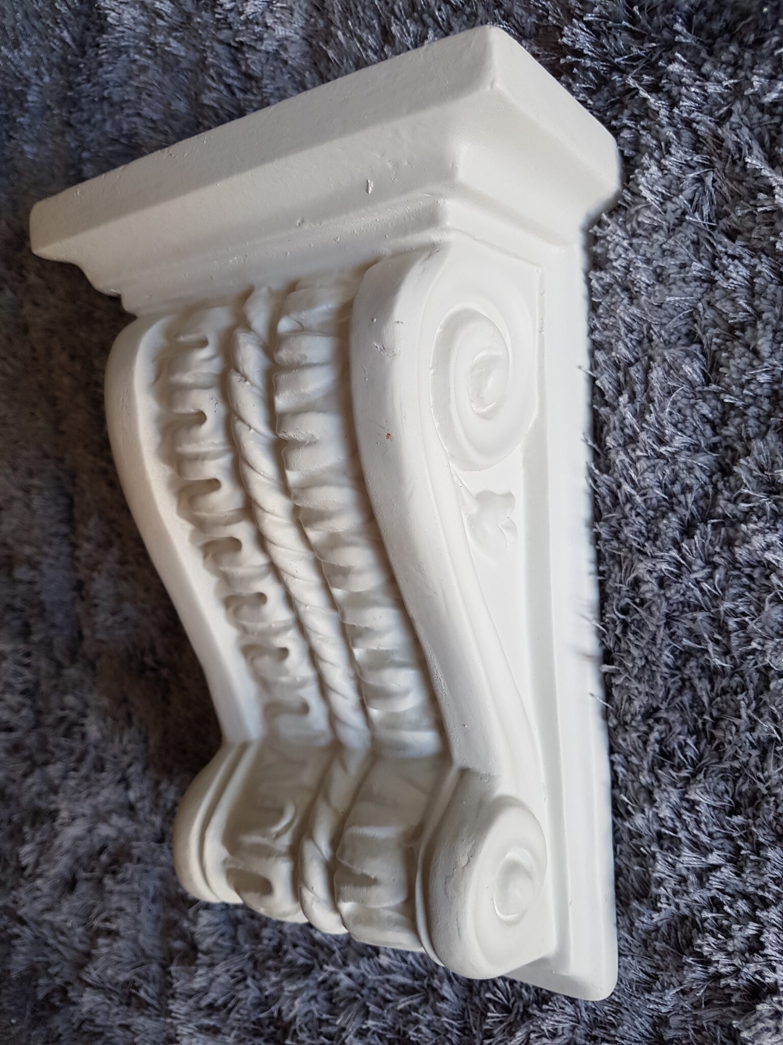 Victorian Floral Leaf Scroll Plaster Ornate Corbel Wall Plaque Bracket ...