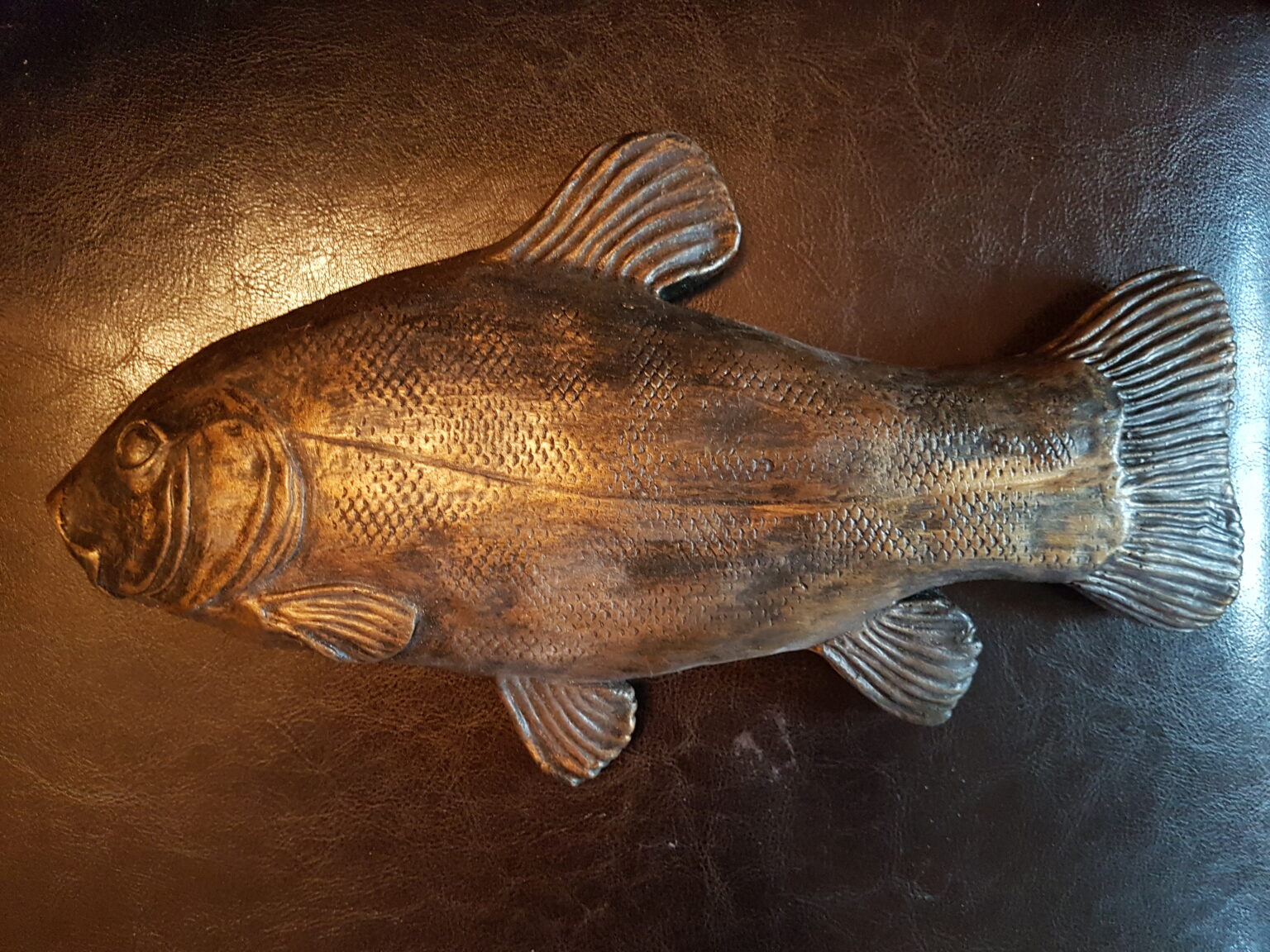 Tench Fish Plaster Wall Hanging Decorative Plaque Home Garden New Pond ...