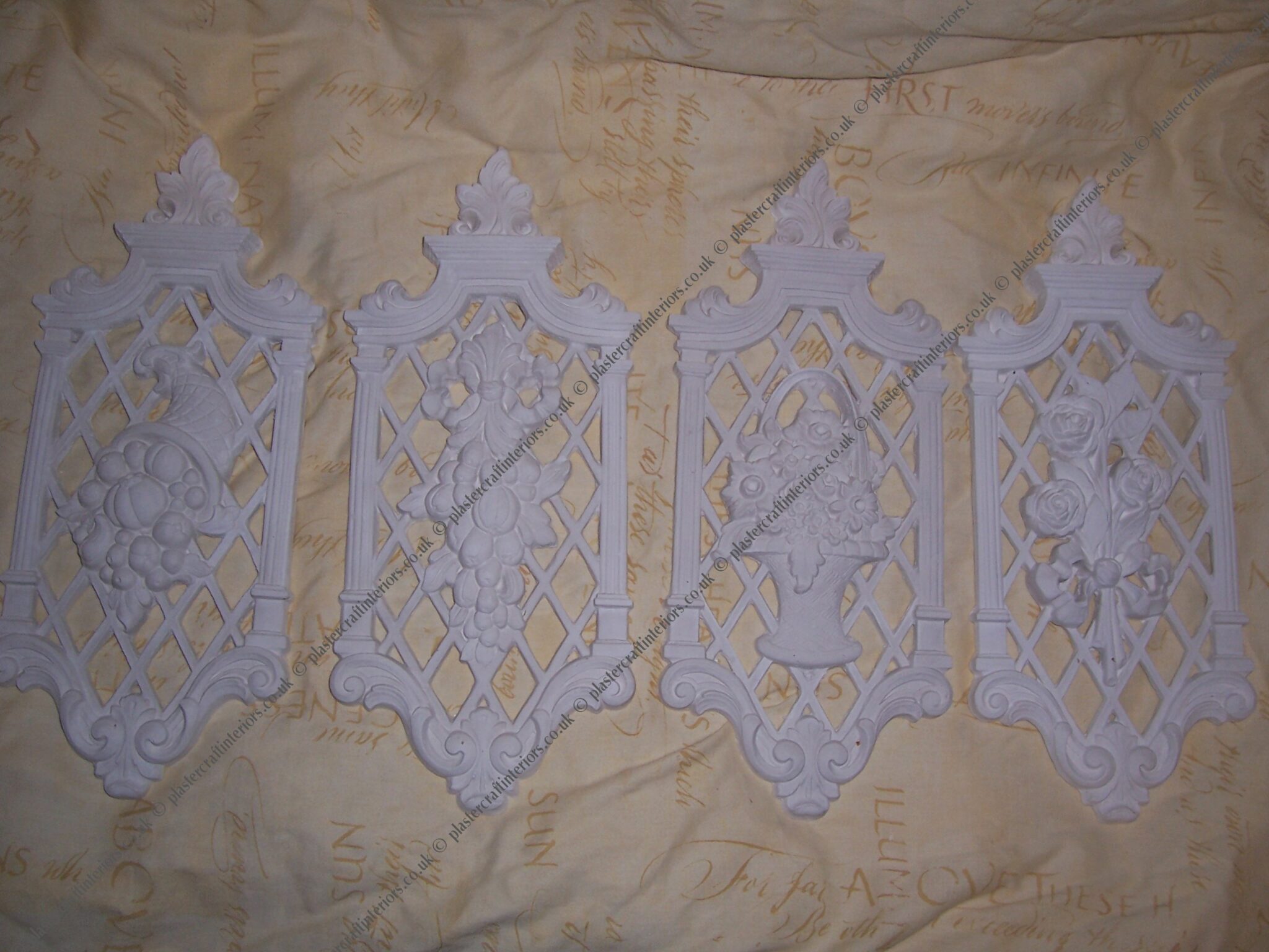 4 Ornate Wall Plaques/Embellishments/Pediments 65 – Plaster Craft Interiors