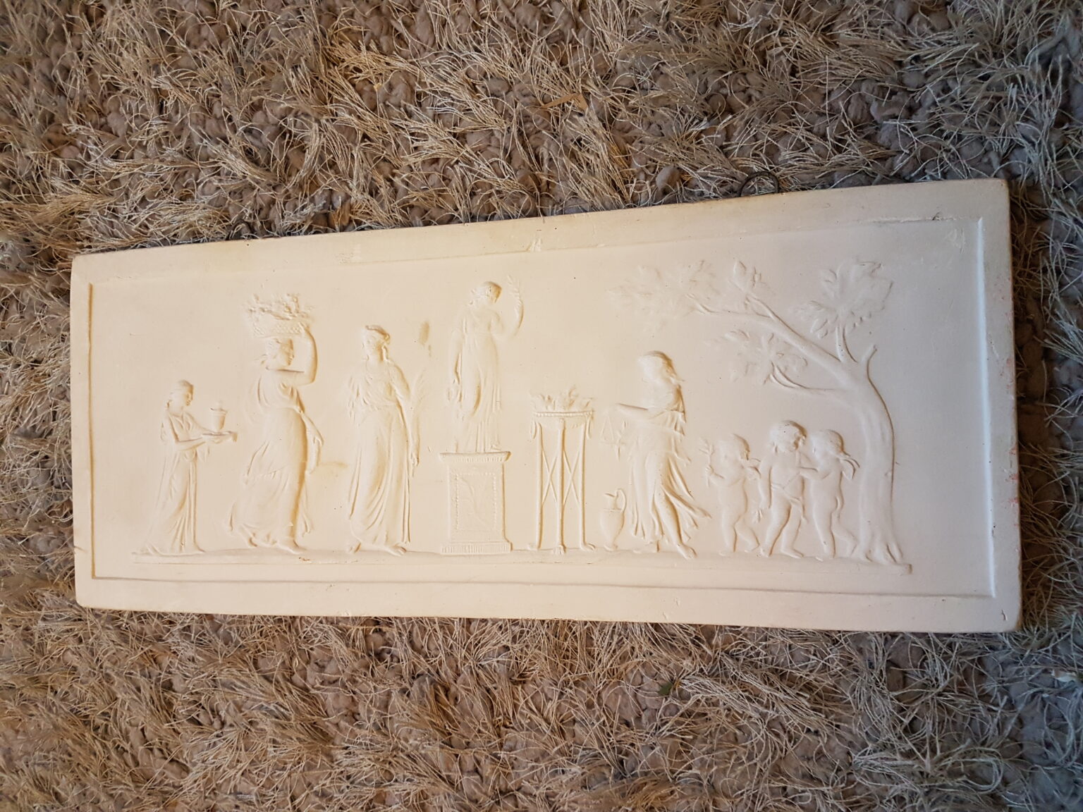 1 Large Frieze Antique Italian Roman Plaster Pictorial Sculpture Wall ...